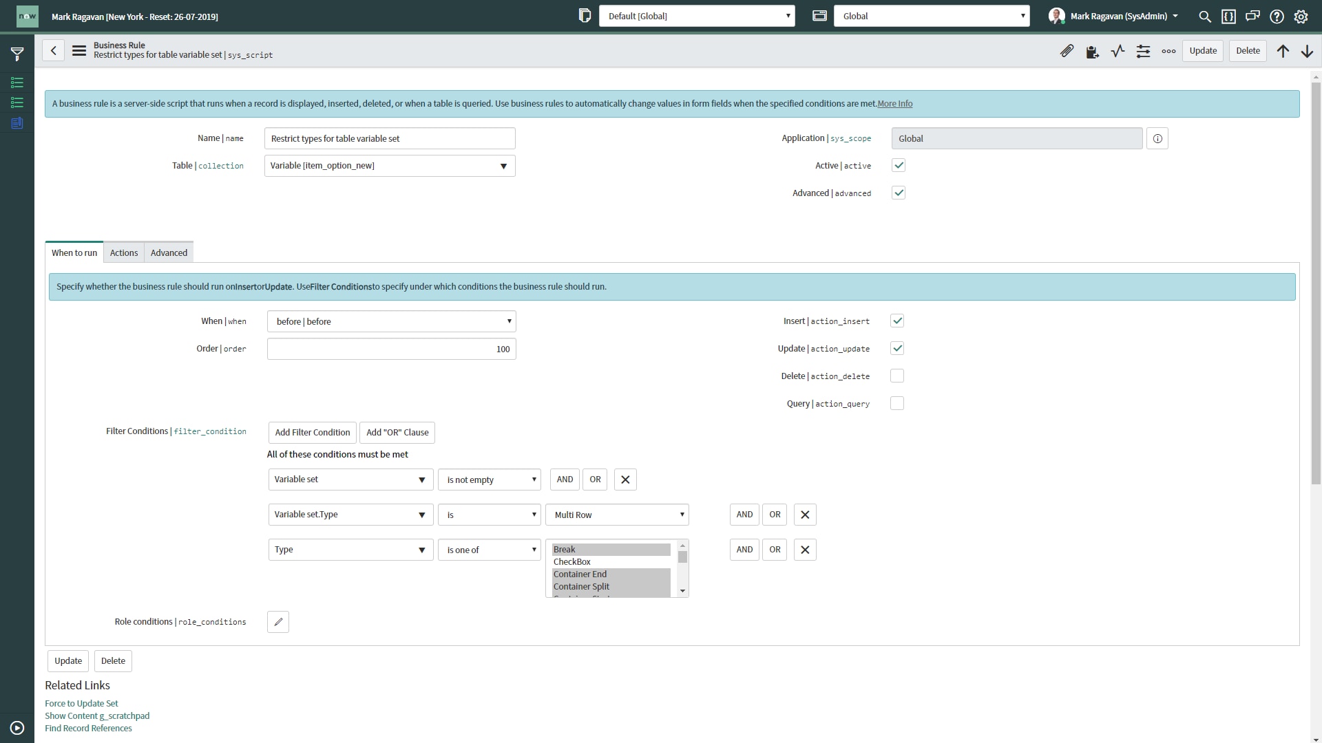 Unable to use type- label variable in multirow-var... - ServiceNow ...