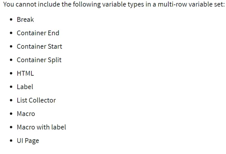 Unable to use type- label variable in multirow-var... - ServiceNow ... Unable to use type- label variable in multirow-var... - ServiceNow ...