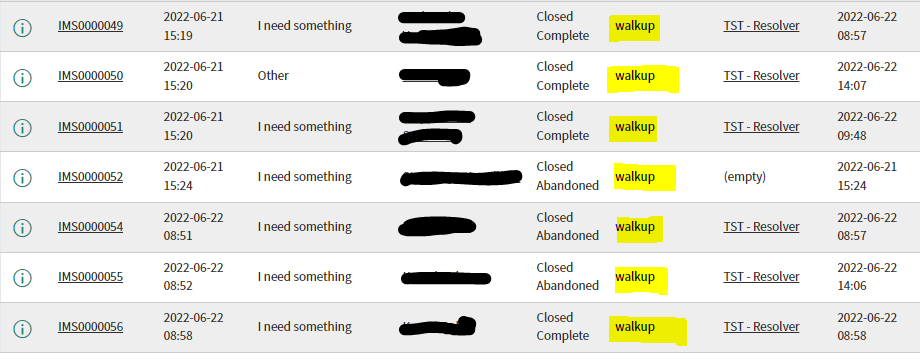 Walk up Experience - type field in interaction was... - ServiceNow ...