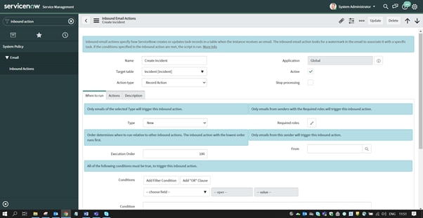 Incident creation via E-mail (Inbound Action) - ServiceNow Community