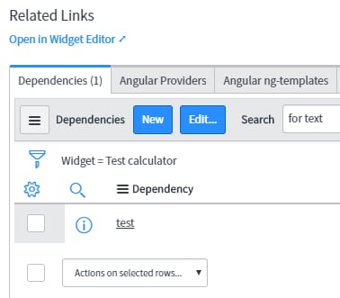 To understand what is Widget Dependency and how to... - ServiceNow ...
