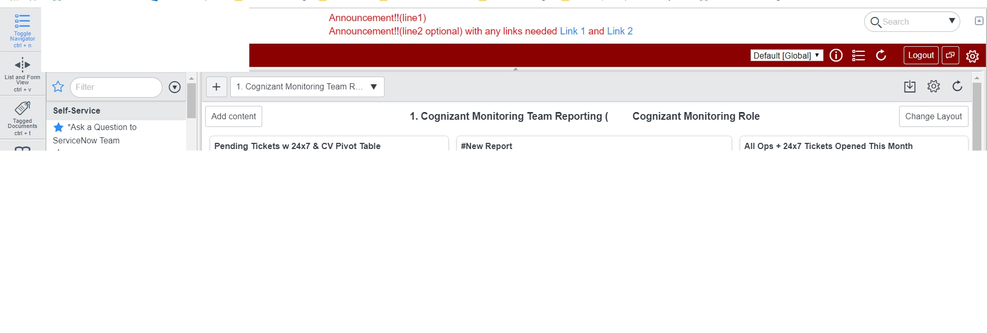 Header Message on Banner - ServiceNow Community
