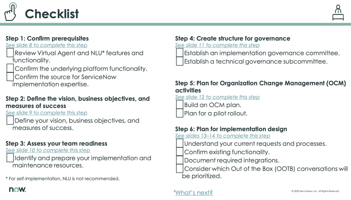 ITSM Pro VA Implementation Readiness Checklist - ServiceNow Community