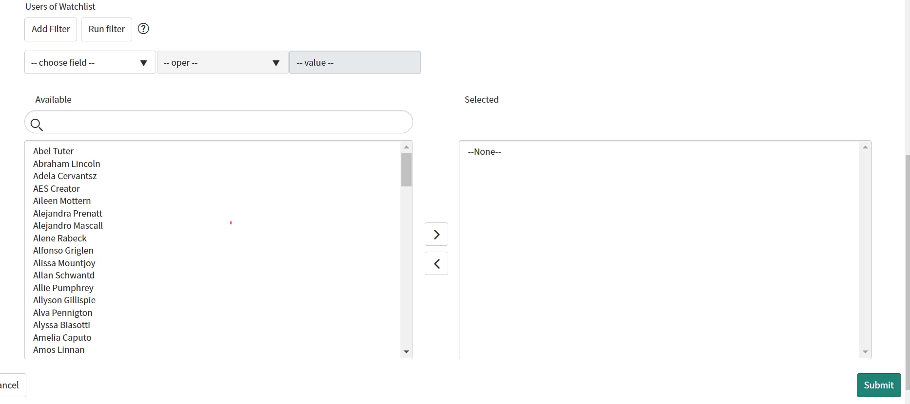 Auto populate multiple users in the watch_list via... - ServiceNow Community
