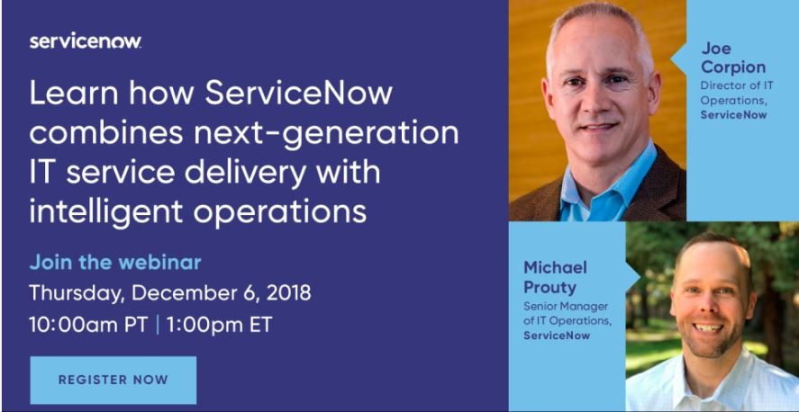By bringing together IT Operations Management with... - ServiceNow ...