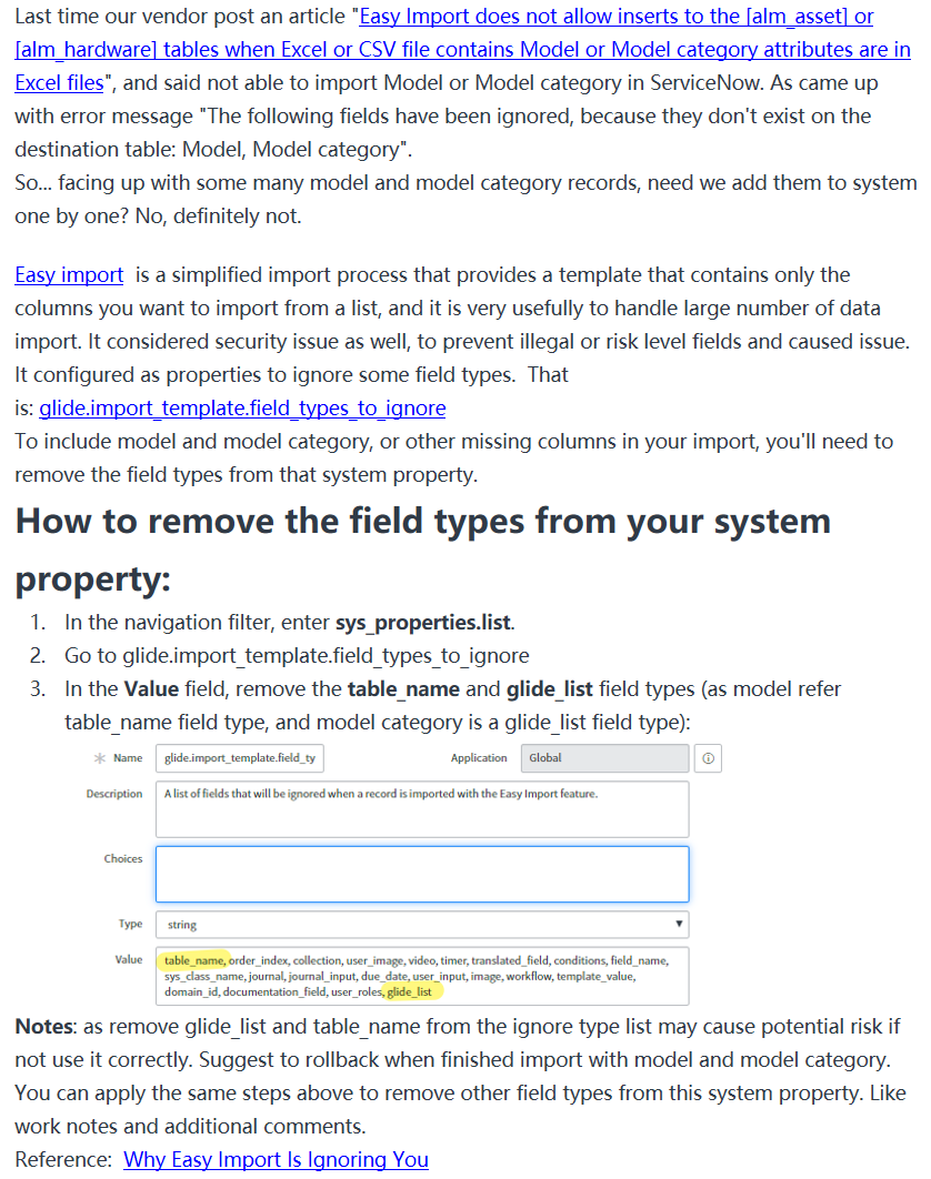 Import Model and Model category with easy import - ServiceNow Community