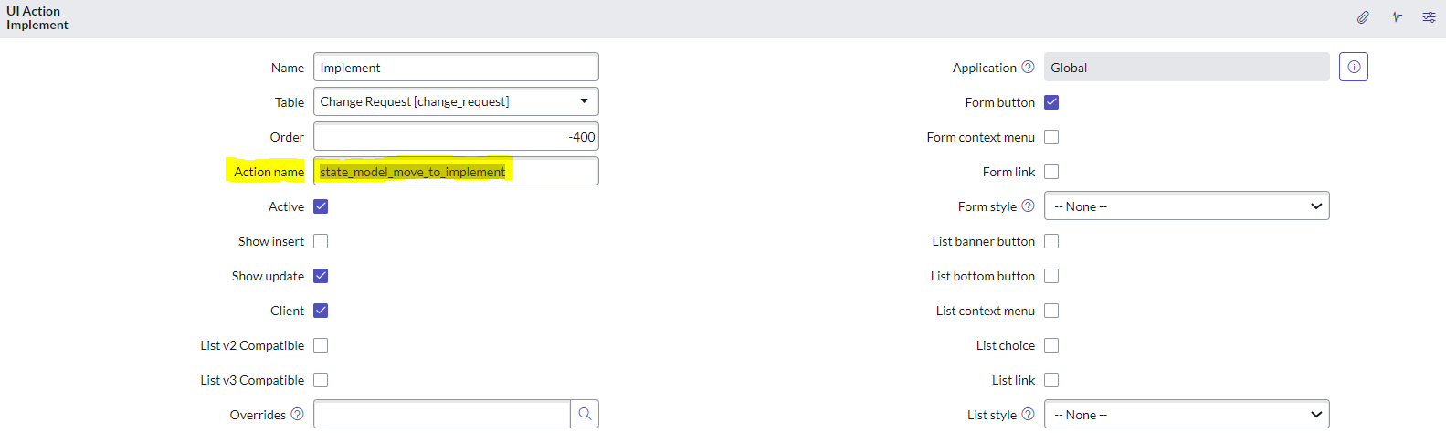 How to hide/show the UI Action by Client Script - ServiceNow Community