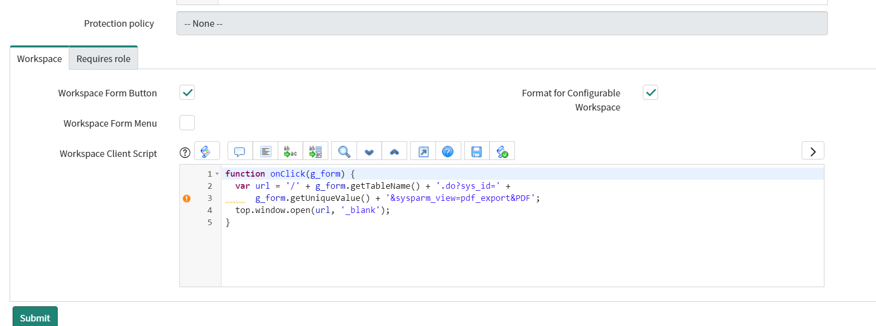 Export to PDF in Agent Workspace form view with ex... - ServiceNow ...