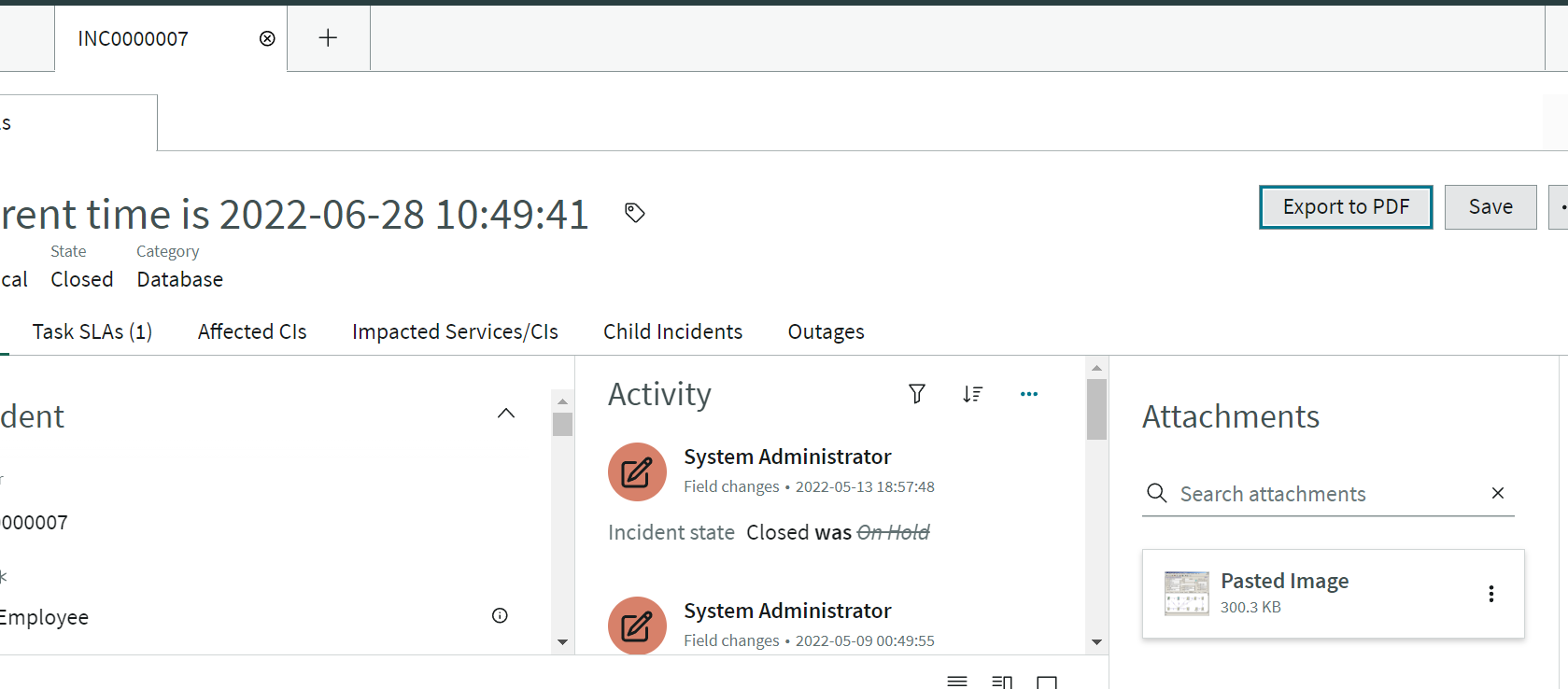 Export to PDF in Agent Workspace form view with ex... - ServiceNow ...