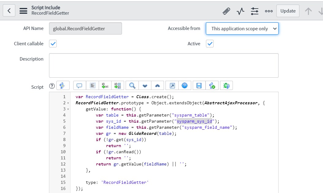 Use ServiceNow OOB script include called -RecordFi... - ServiceNow ...