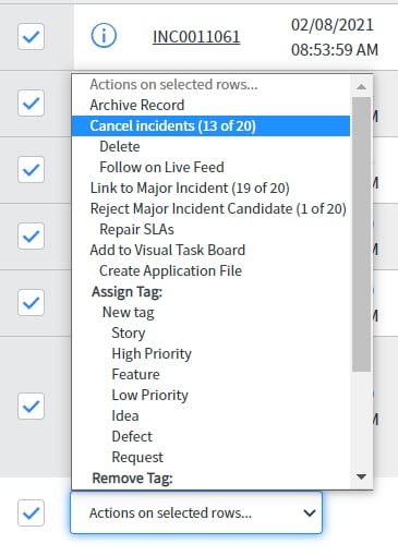 Cancel Incident(s) from List View with Mandatory C... - ServiceNow ...