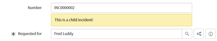 Show parent child incident relationships - display... - ServiceNow ...