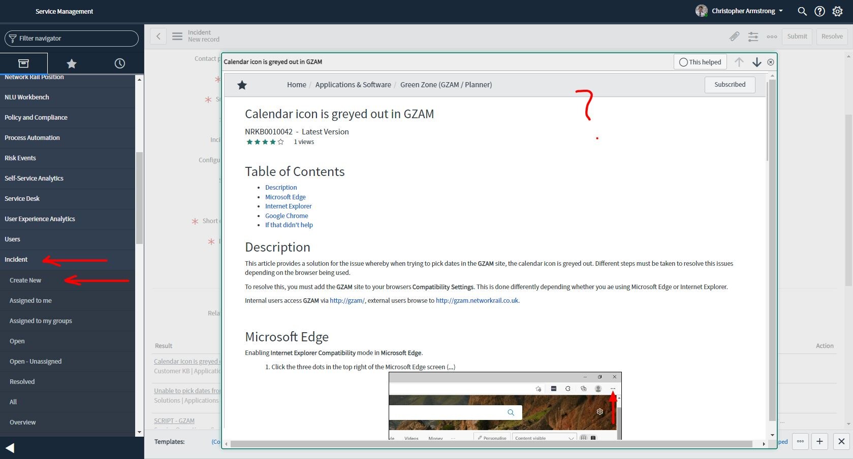 Solved: Why can't you flag knowledge articles from the Inc ...