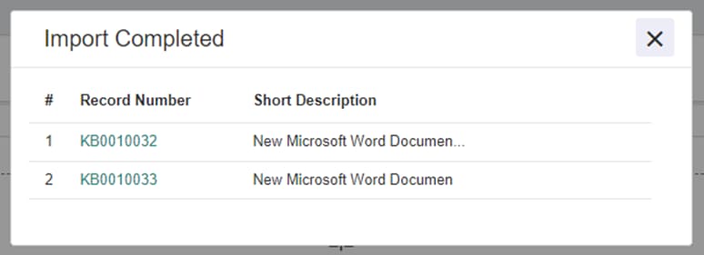 Bulk import Knowledge Articles - Publish and Trans... - ServiceNow ...