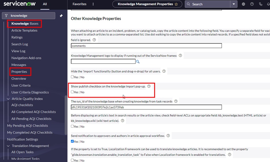 Bulk import Knowledge Articles - Publish and Trans... - ServiceNow ...