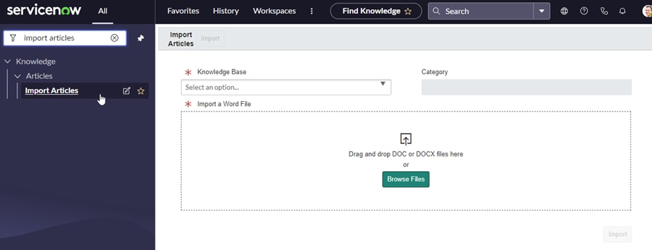 Bulk import Knowledge Articles - Publish and Trans... - ServiceNow ...