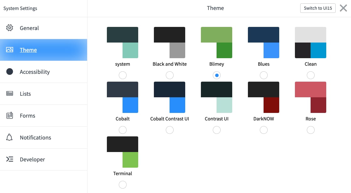 Next Experience UI - Converting UI16 Themes to Nex... - ServiceNow ...