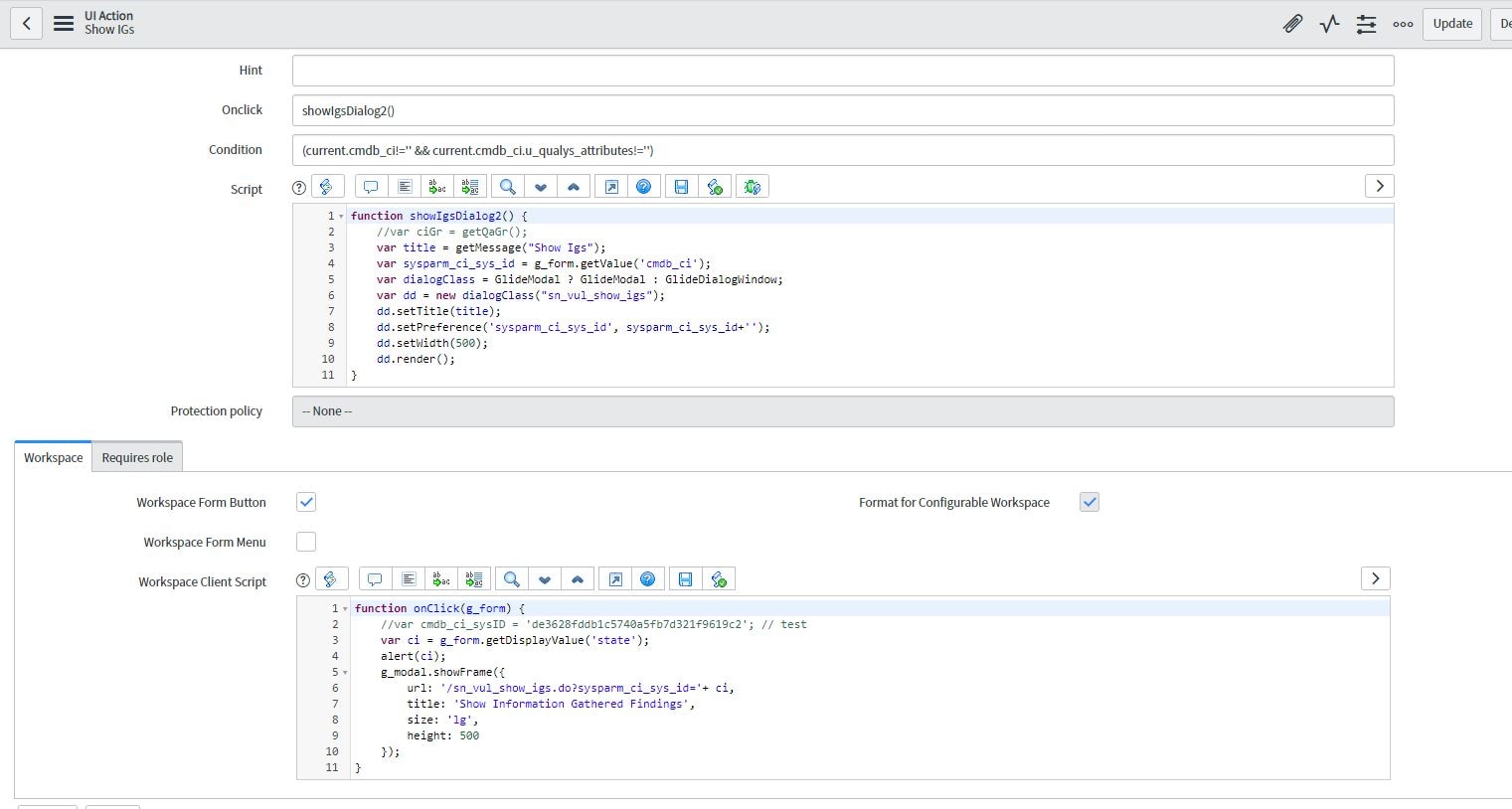 Adding a button to Workspace - ServiceNow Community