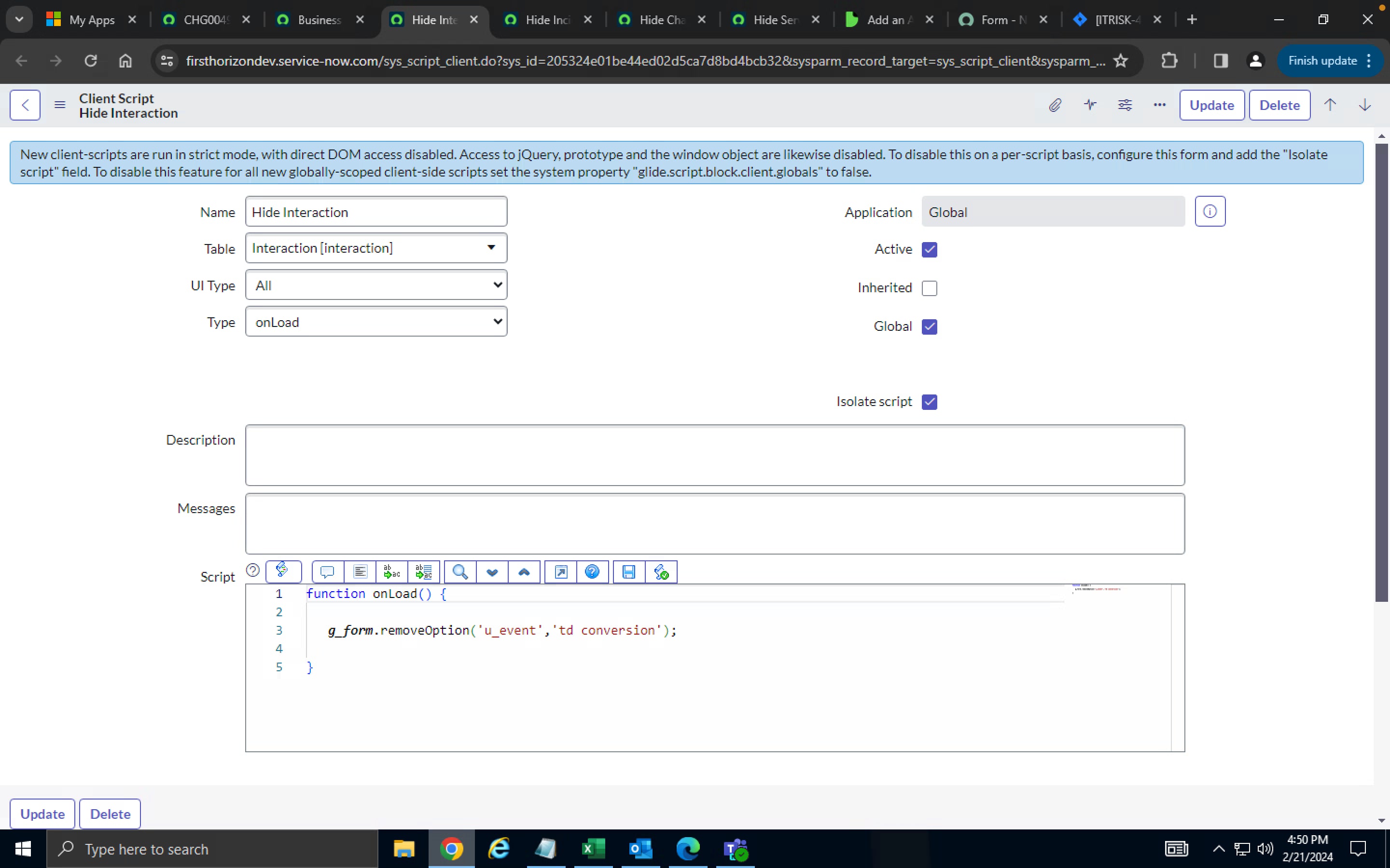 can you tell me what is the use of these isolate s... - ServiceNow ...