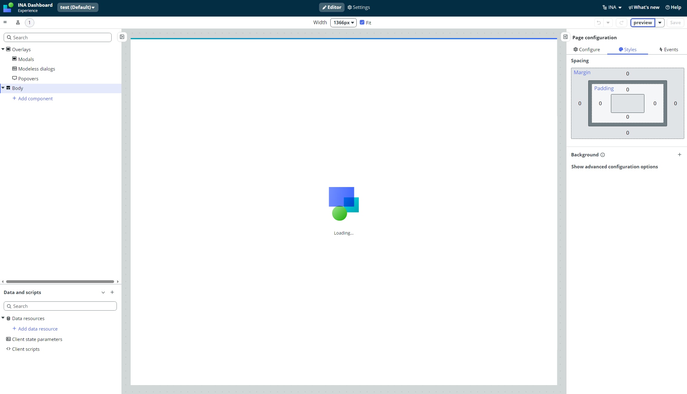 Solved: UI Builder Editor does not stop loading, page not ...
