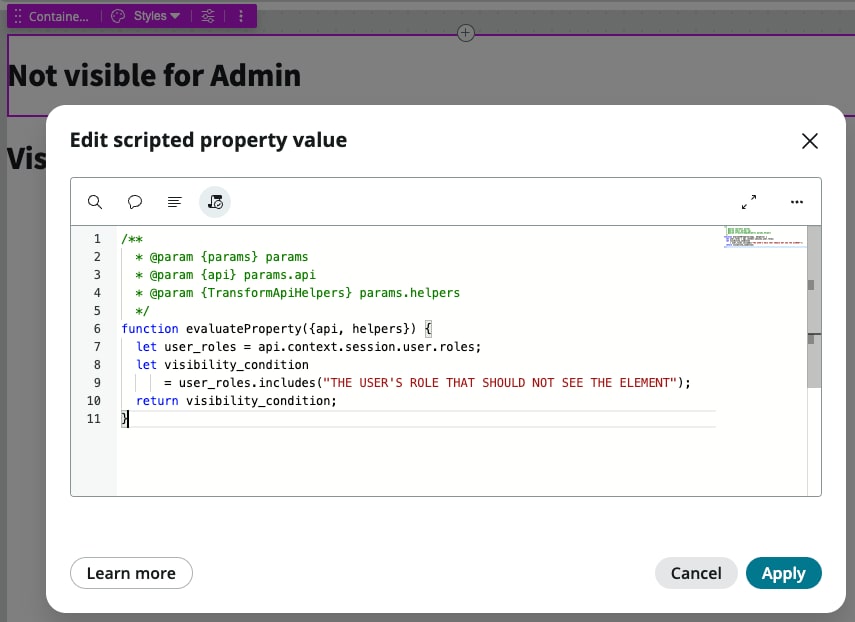 Practical UIB Examples: Hide a container/component... - ServiceNow ...