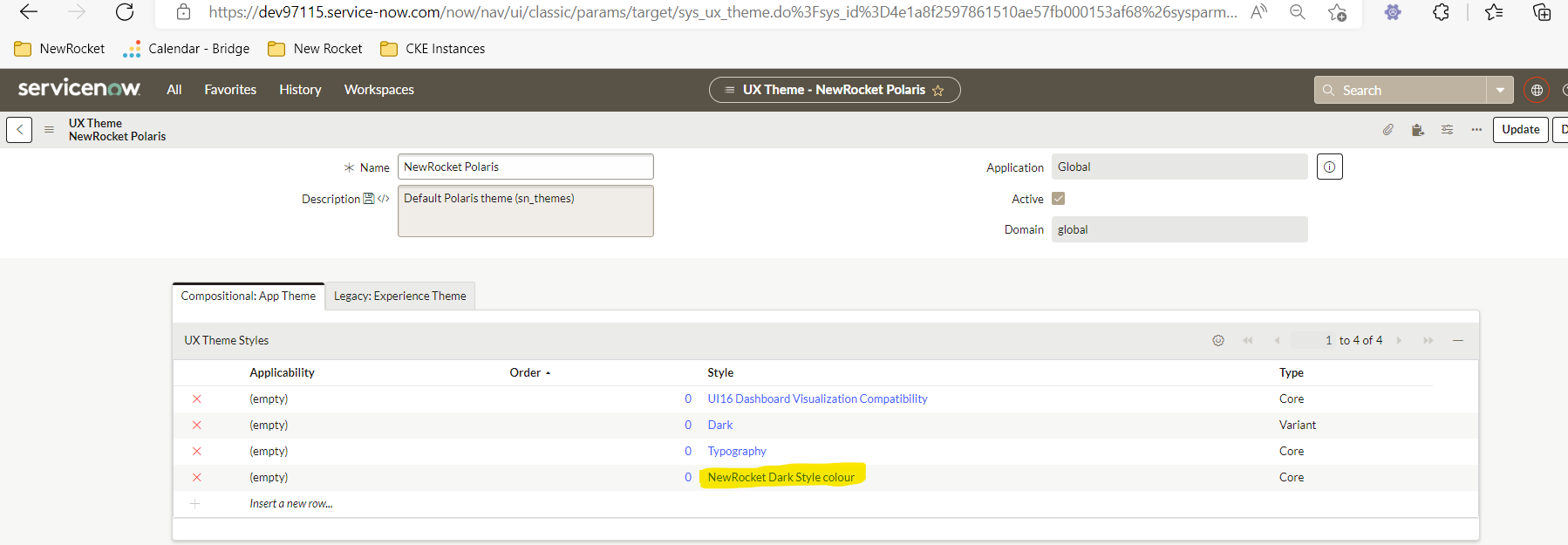ServiceNow Next Experience UI Theme to change Head... - ServiceNow ...