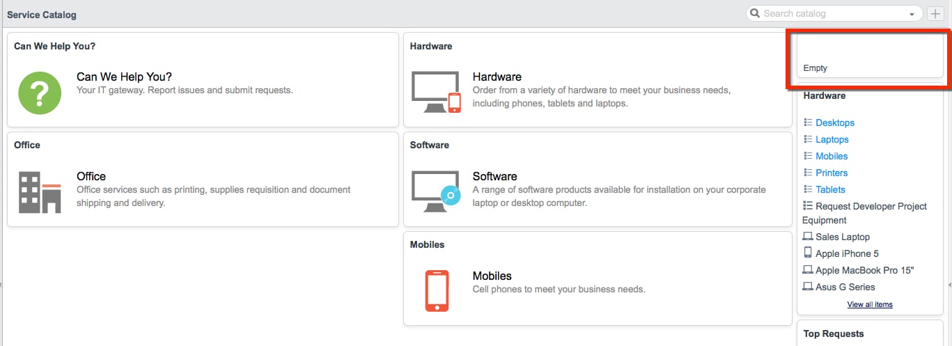 Customize and edit widgets in the Service Catalog - ServiceNow Community