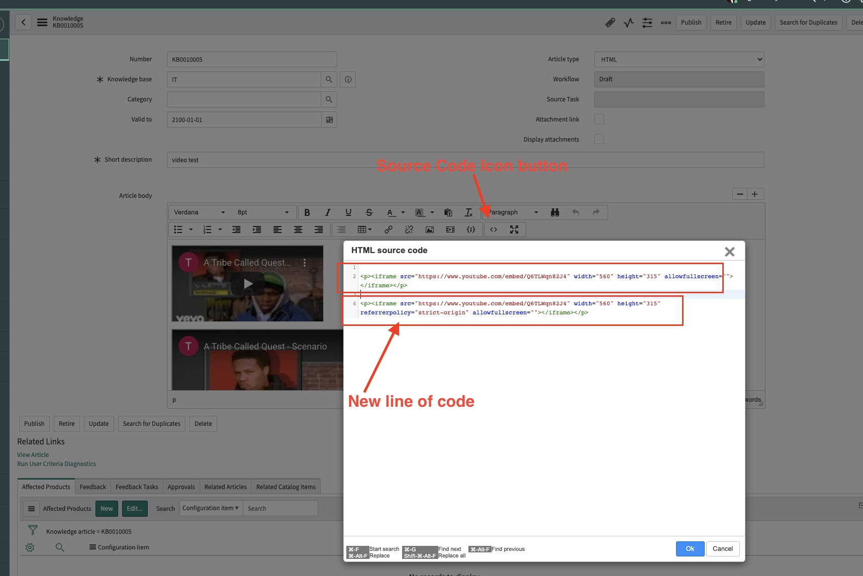How to add a video to a Knowledge article - ServiceNow Community