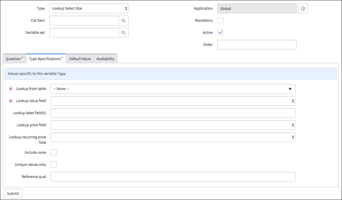 Reference qualifiers in Service Catalog - ServiceNow Community