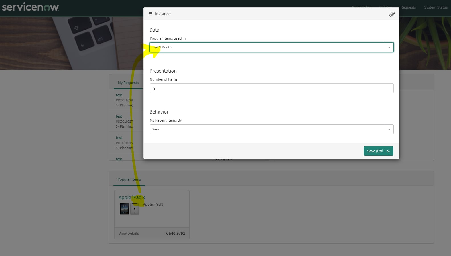 Solved: Edit Recent and Popular Items in Service Portal - ServiceNow ...