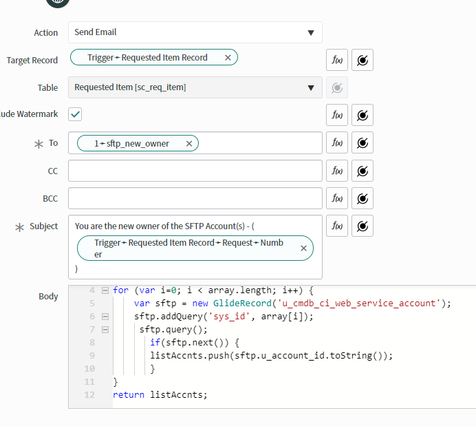 Solved: Flow Designer - need help with sending email - ServiceNow Community