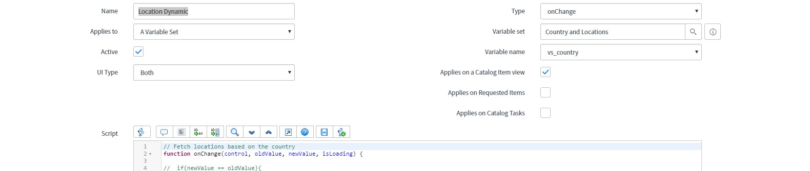 Solved: Variable set catalog client script is not working - Page 2 - ServiceNow Community