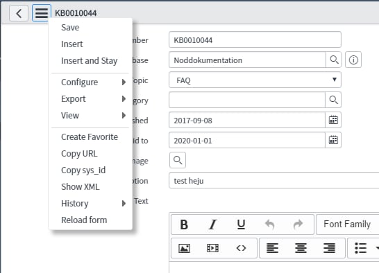 Solved: Create and apply template to Knowledge base articl ...