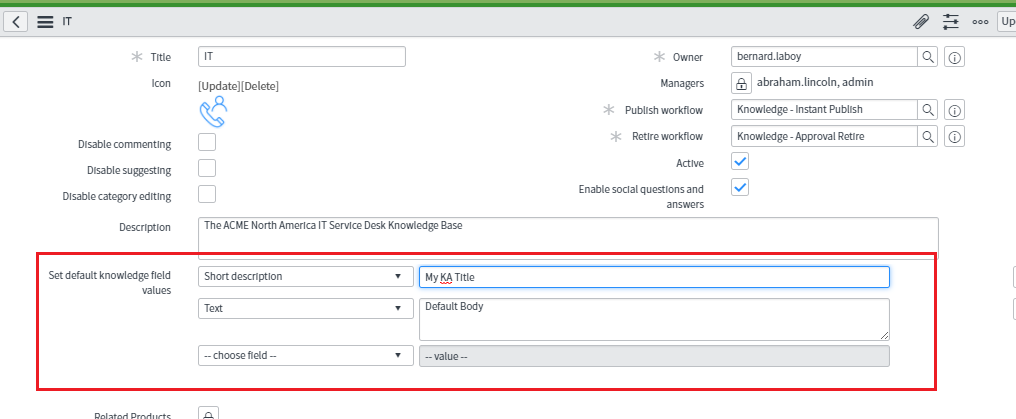 Solved: How do you create default text headings in a knowl ...