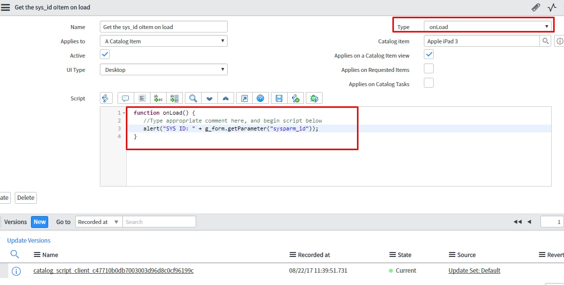 How do you get the sys_id of a catalog item in a c... - ServiceNow ...