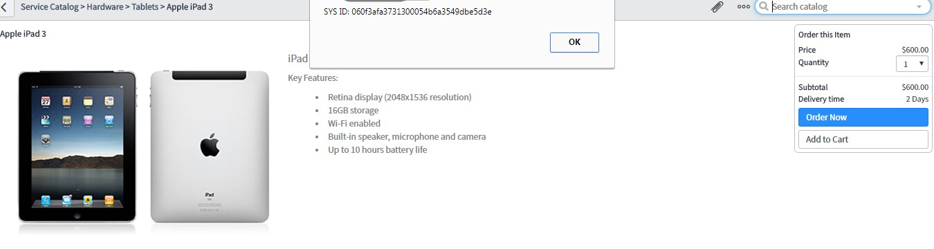 How do you get the sys_id of a catalog item in a c... - ServiceNow ...