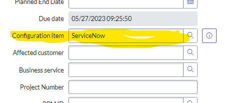 How to sync configuration_item value with Affected... - ServiceNow ...