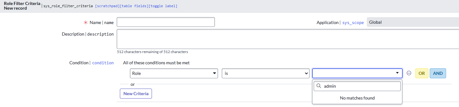 Solved: Role Filter Criteria Condition Builder not showing ...