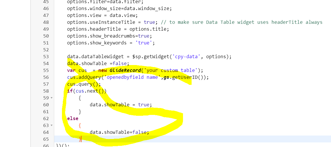 Solved Hide Data Table From Instance Definition Widget Servicenow Community