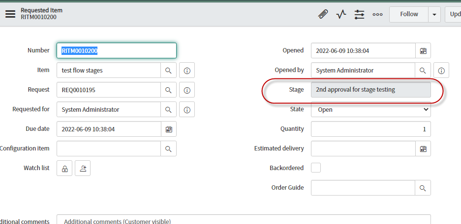 Unable to select the stages that are added using F... - ServiceNow ...