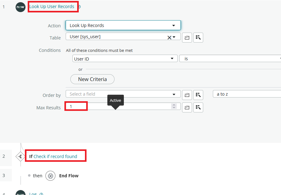 Solved Flow Action Look Up Record Logging Error No Rec Servicenow Community