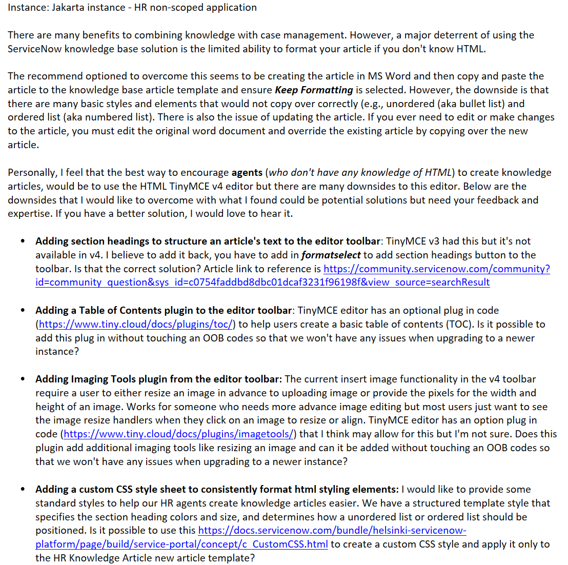Solved: Creating a knowledge article template using the HT... - ServiceNow Community