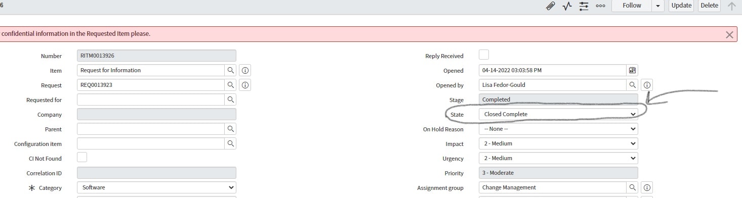 Solved: How to grey out the "state" field at RITM level on... - Page 2 ...