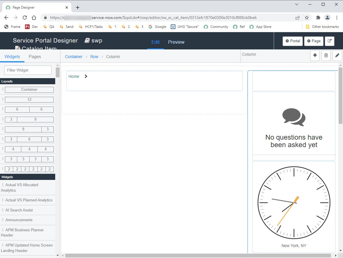Remove Widget from Agent Workspace Catalog Item Vi... - ServiceNow ...