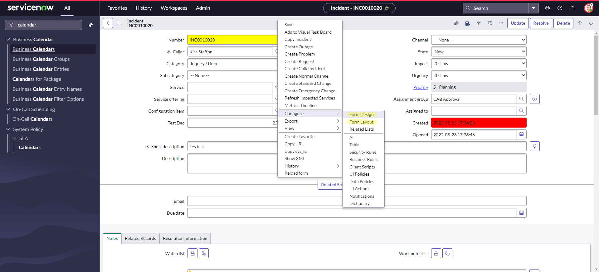 Solved: Define tab sequence for filling up a form - ServiceNow Community