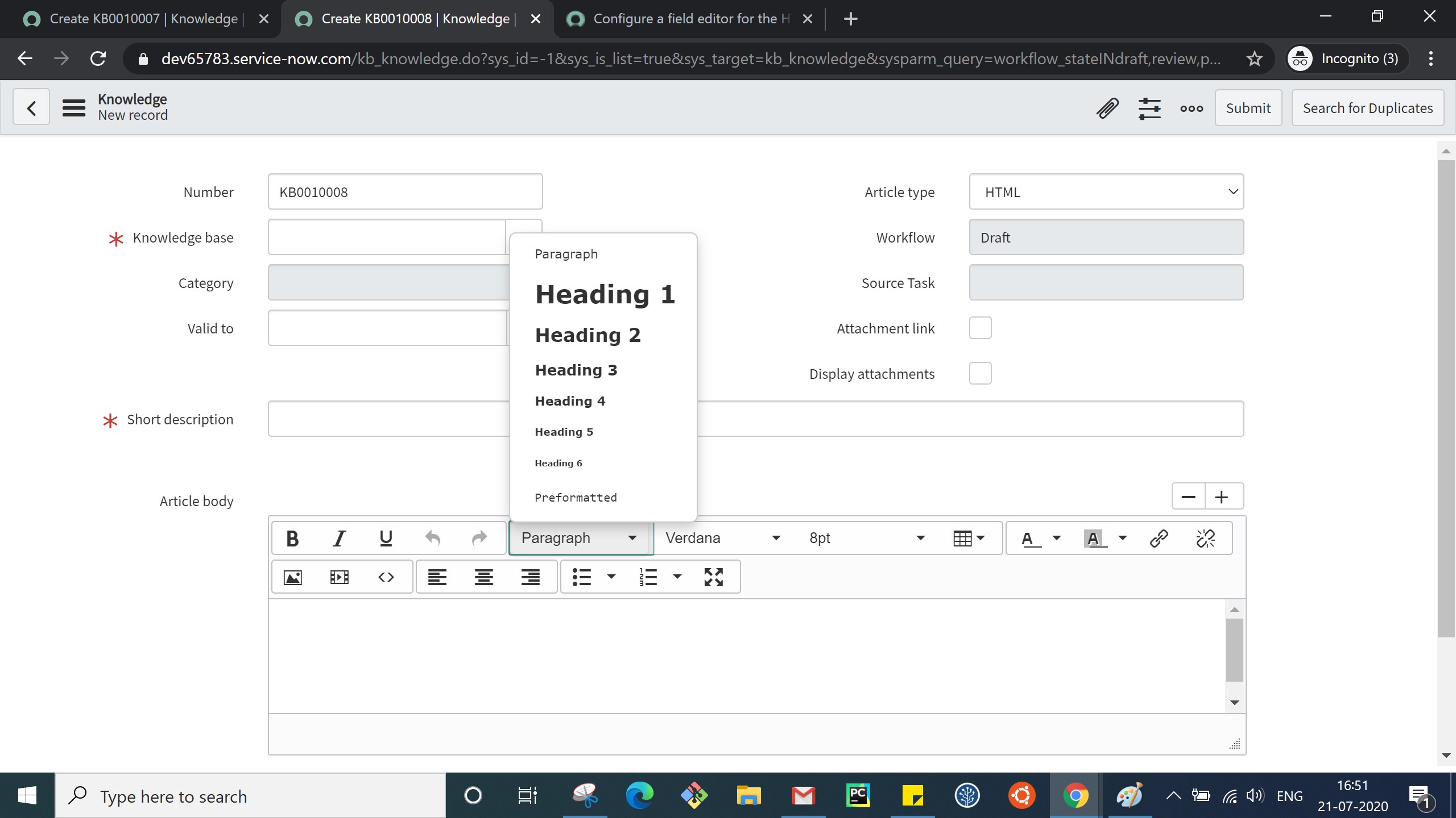 Solved: How to add button to HTML Toolbar - ServiceNow Community