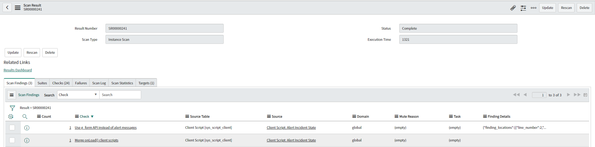 Demystifying Instance Scan - Linter Check - ServiceNow Community
