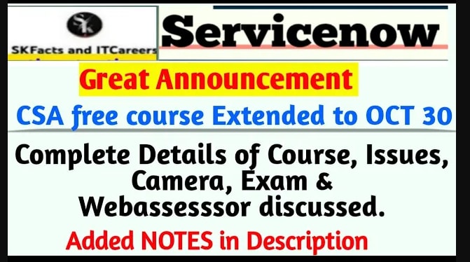 CSA Free Course & Exam Complete Guidance - ServiceNow Community