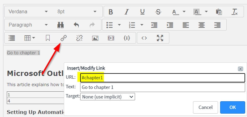 Define Hyperlinks to Anchors within a Knowledge Ar... - ServiceNow ...