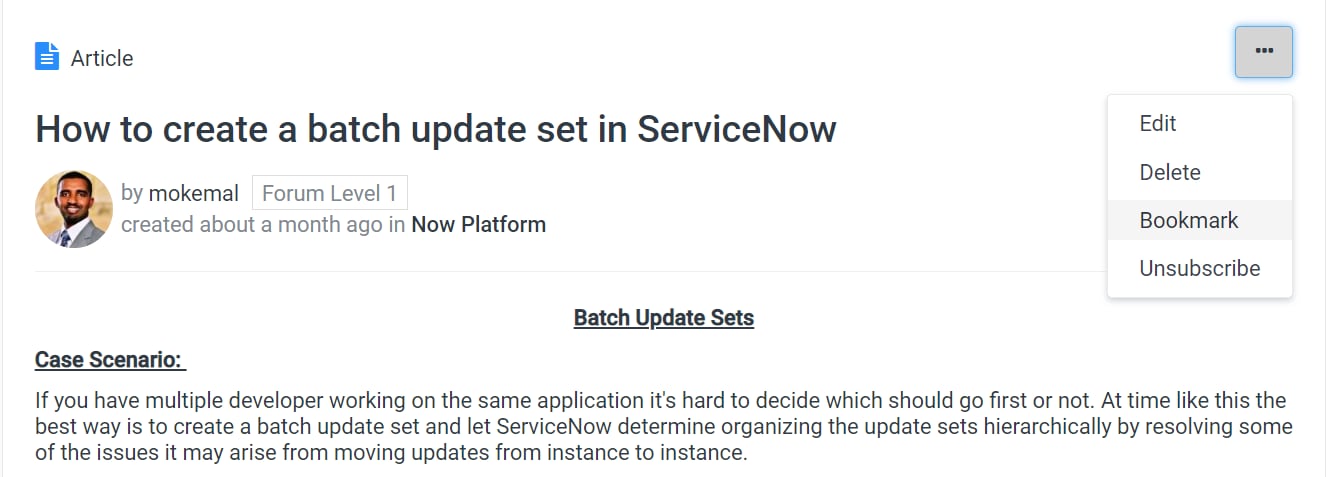 How to create a batch update set in ServiceNow - ServiceNow Community
